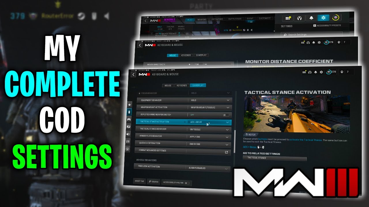 my Complete PC COD Settings (MW3) - YouTube