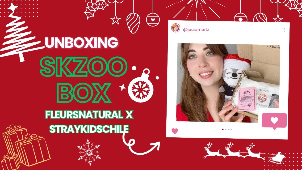 UNBOXING 🎁 | SKZOO BOX 💖🌟 | FLEURSNATURAL X STRAYKIDSXHILE 🫶🏻🎄 - YouTube