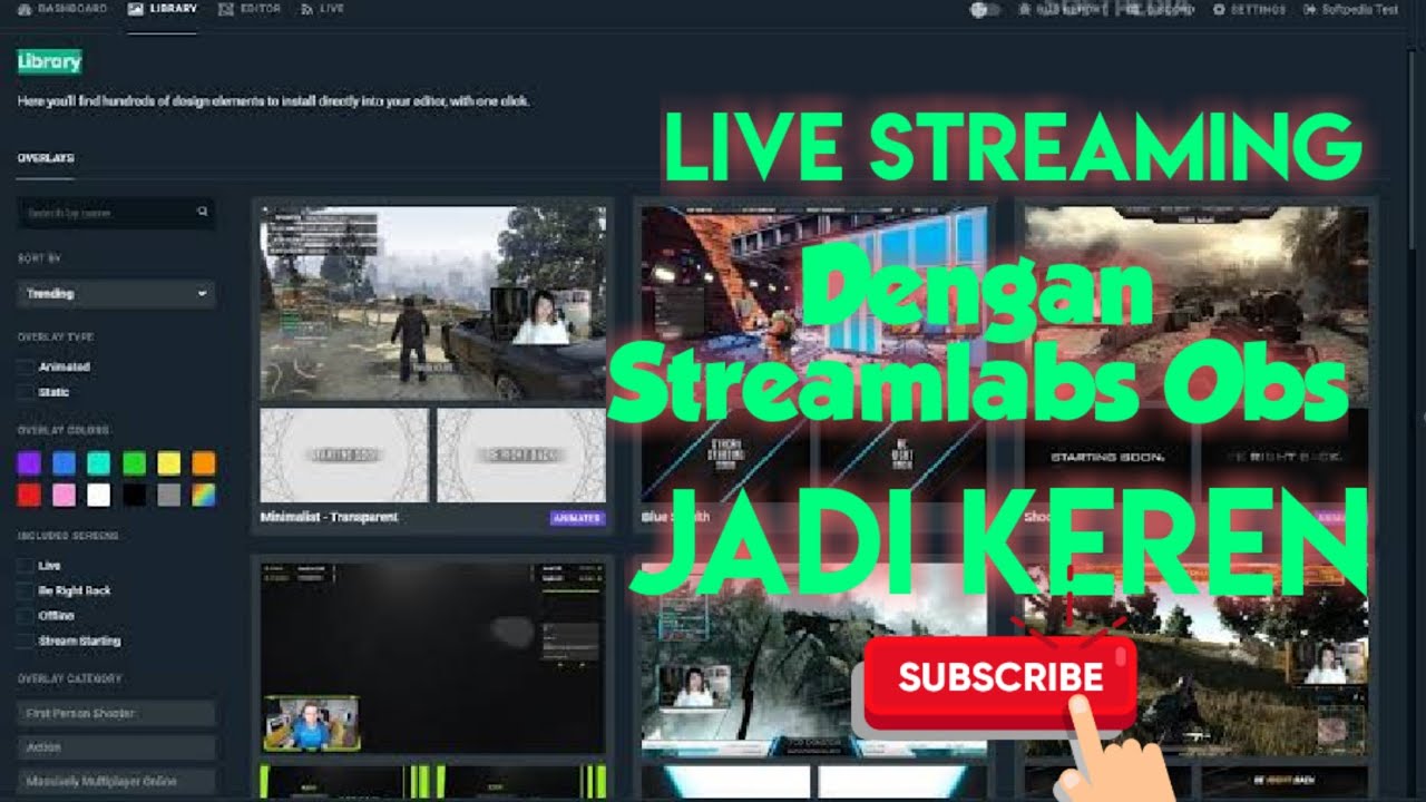 #Obs Cara Membuat Streaming keren dengan streamlabs + Gratis Download ...