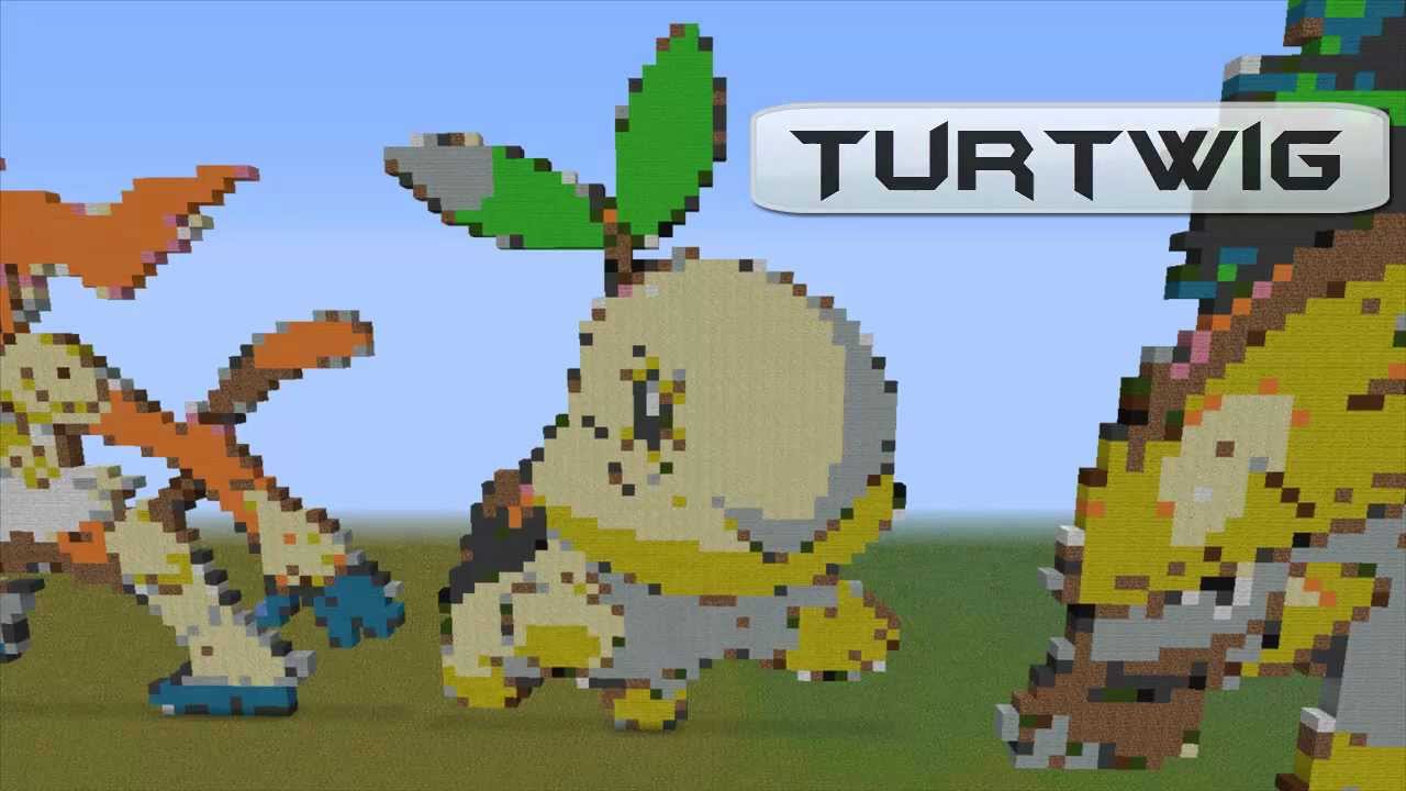 Minecraft Sprites:POKEMON w/8BitFIFA Ep.4 - Gen IV Starters - YouTube