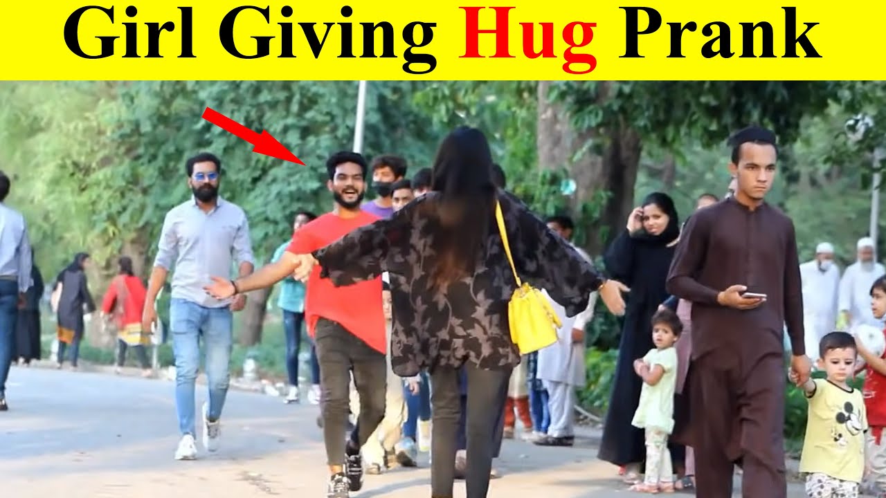 Girl Giving Hug to Strangers Prank - Non Scripted Prank - YouTube