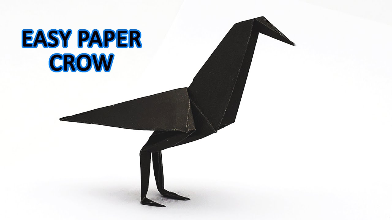 How To Make Easy Origami Crow Step By Step Tutorial | Flying Paper Crow ...