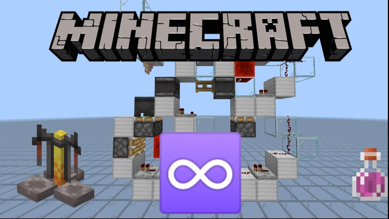 PATCHED MC Bedrock 1-Wide Infinite Potion Farm Tutorial 1.17 - YouTube