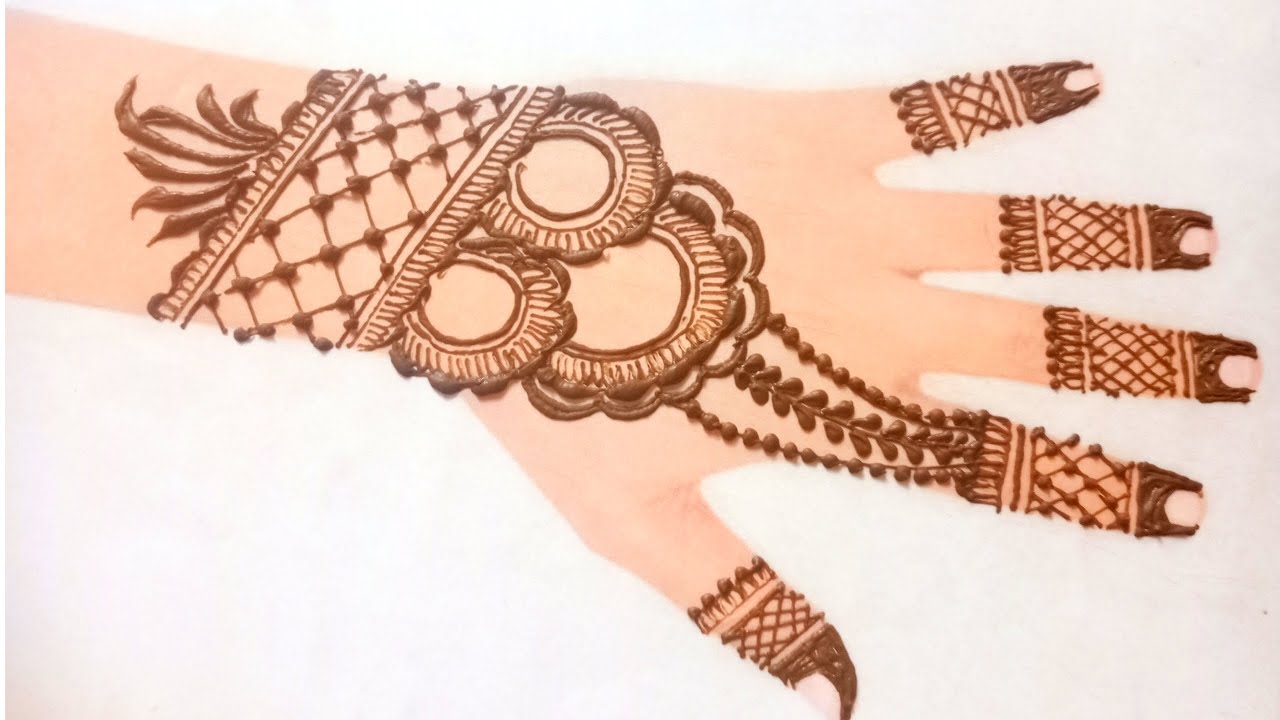 Easy and Beautiful Stylish Mehndi Design| Simple Chain Mehndi Design ...