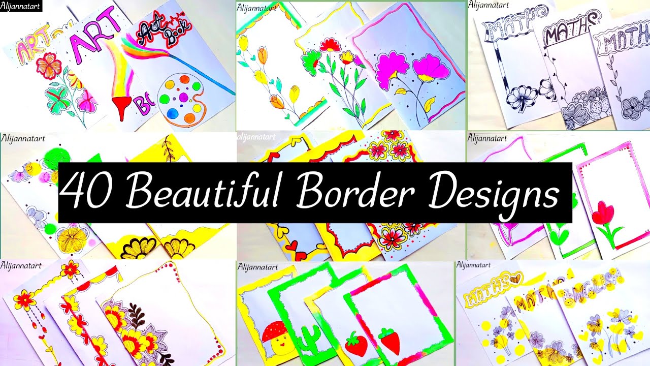 40 Border Designs | Cute project front page design | Assignment front ...