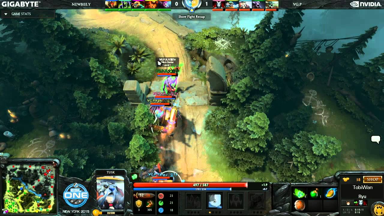 VG P vs Newbee Y Game 2 - ESL One NY CN Qualifier - @TobiWanDOTA @RyuUboruZDotA - YouTube