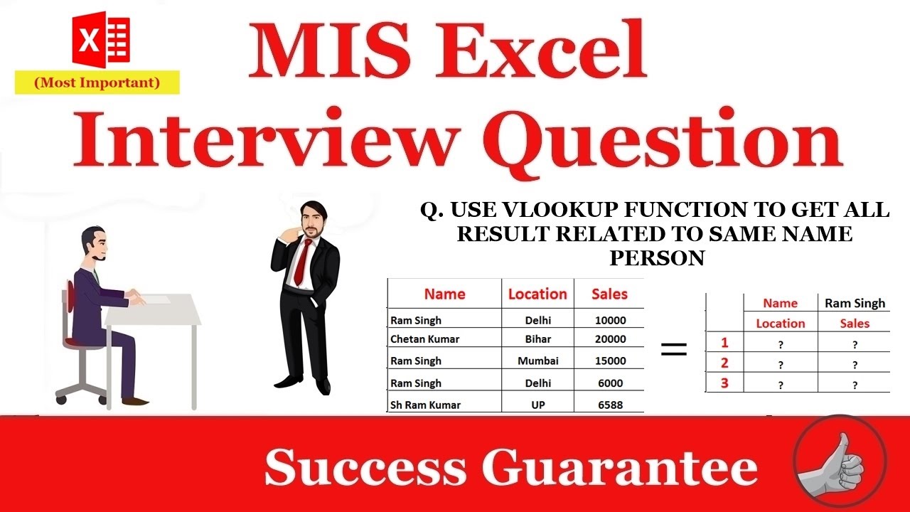 Excel Interview Question for job | Mis Excel Interview Question - YouTube
