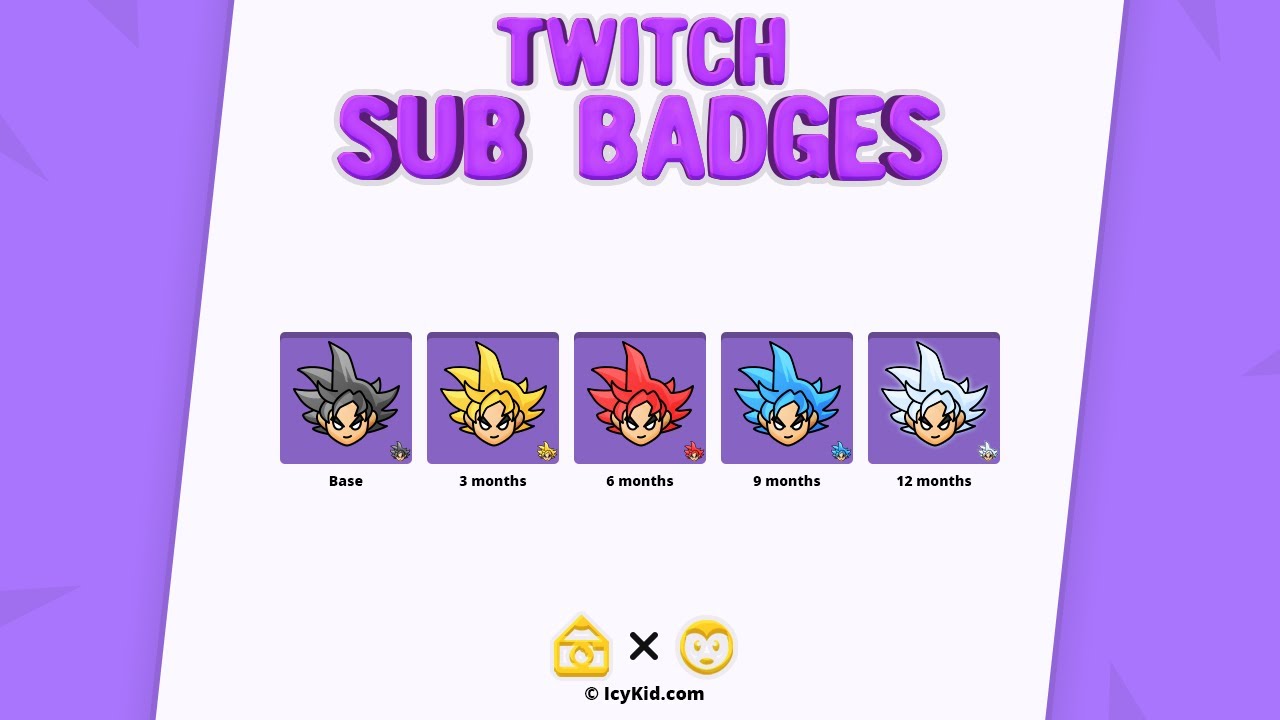 Premium Sub Badges - Dragon Ball Goku Premium Sub - PSD - Premium ...