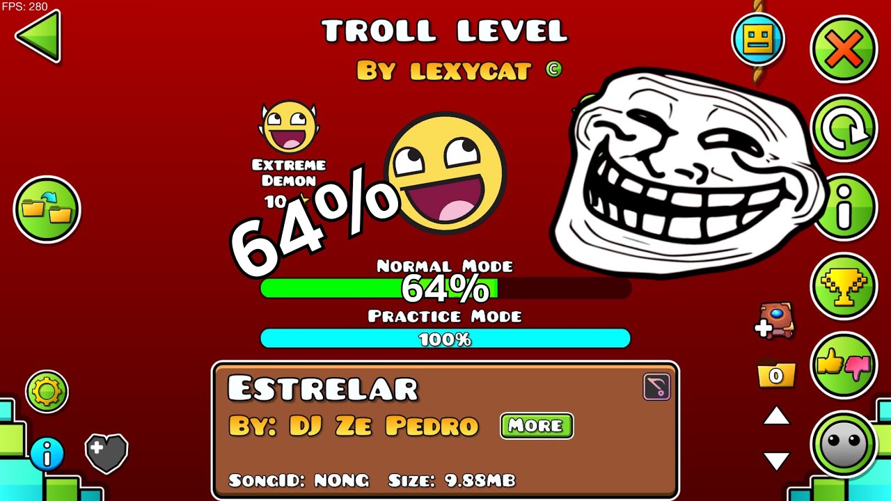 Troll level 64% - YouTube