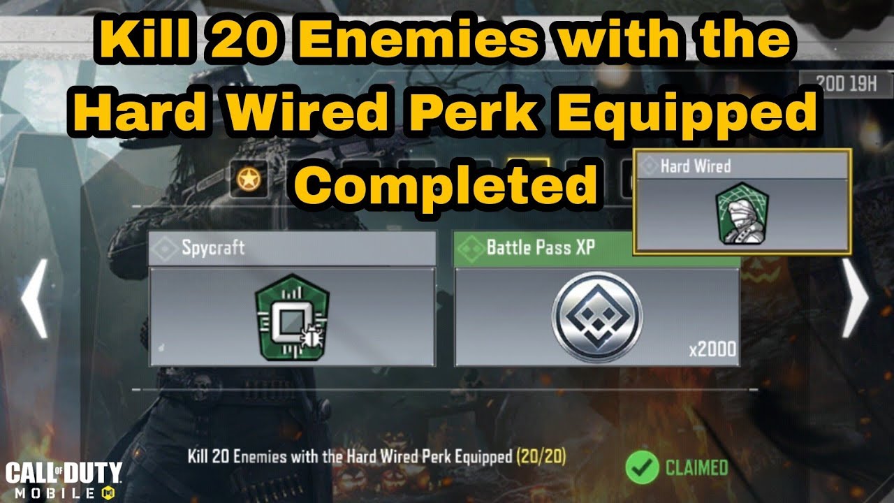 How to Kill 20 Enemies with the Hard Wired Perk Equipped Cod Mobile ...