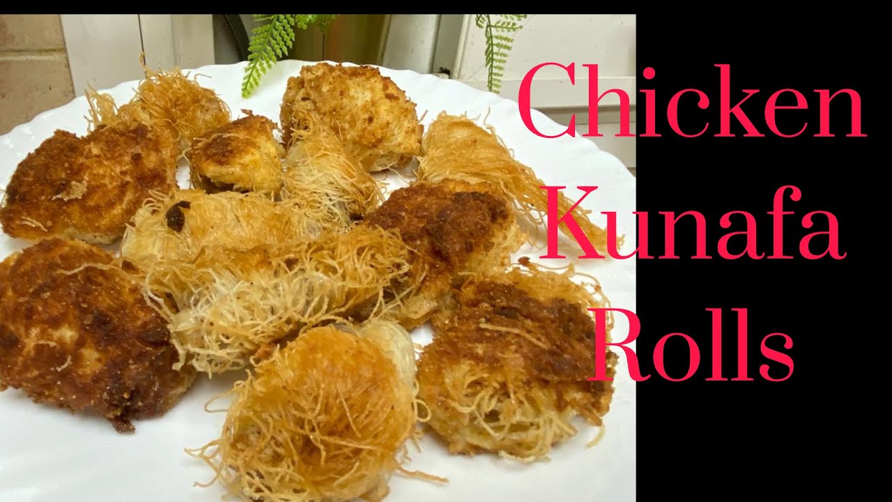 Kunafa chicken rolls||easy snack recipe - YouTube