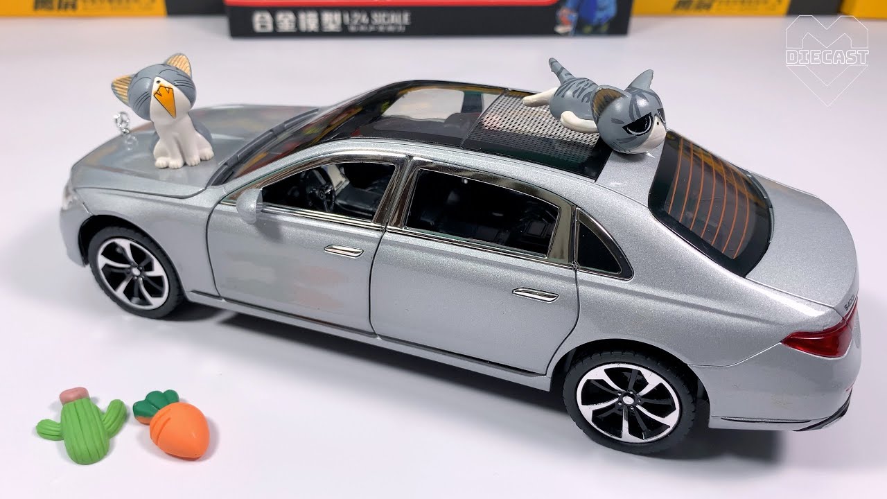Unboxing of mininature Mercedes S400L 1:24 scale diecast model car - YouTube
