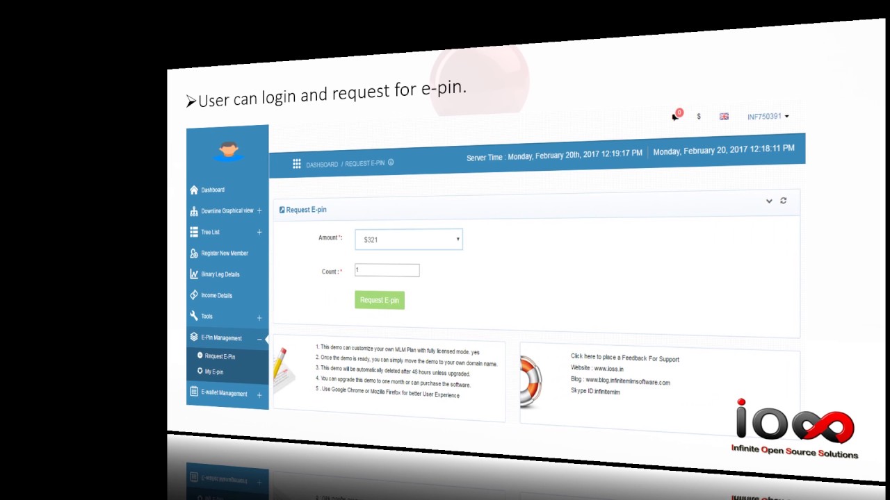 How E-pin works in Infinite MLM Software - YouTube