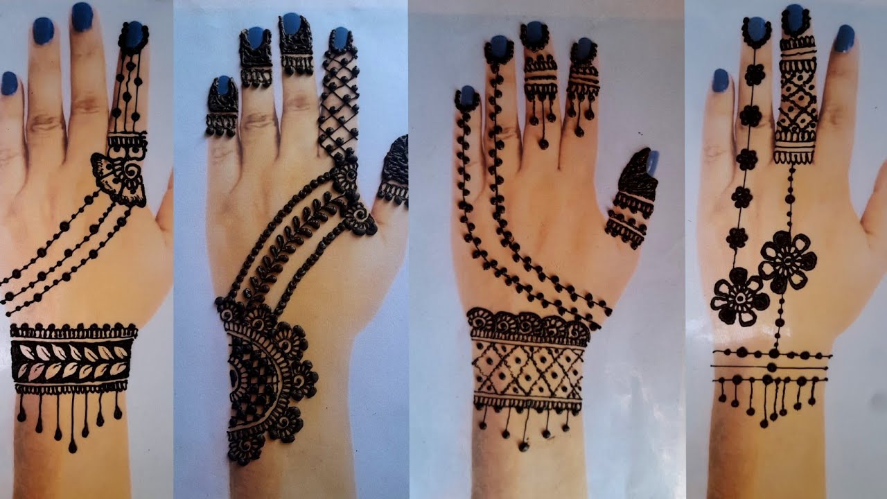 easy stylish simple top 4 beautiful mehndi design mehndi ka design ...