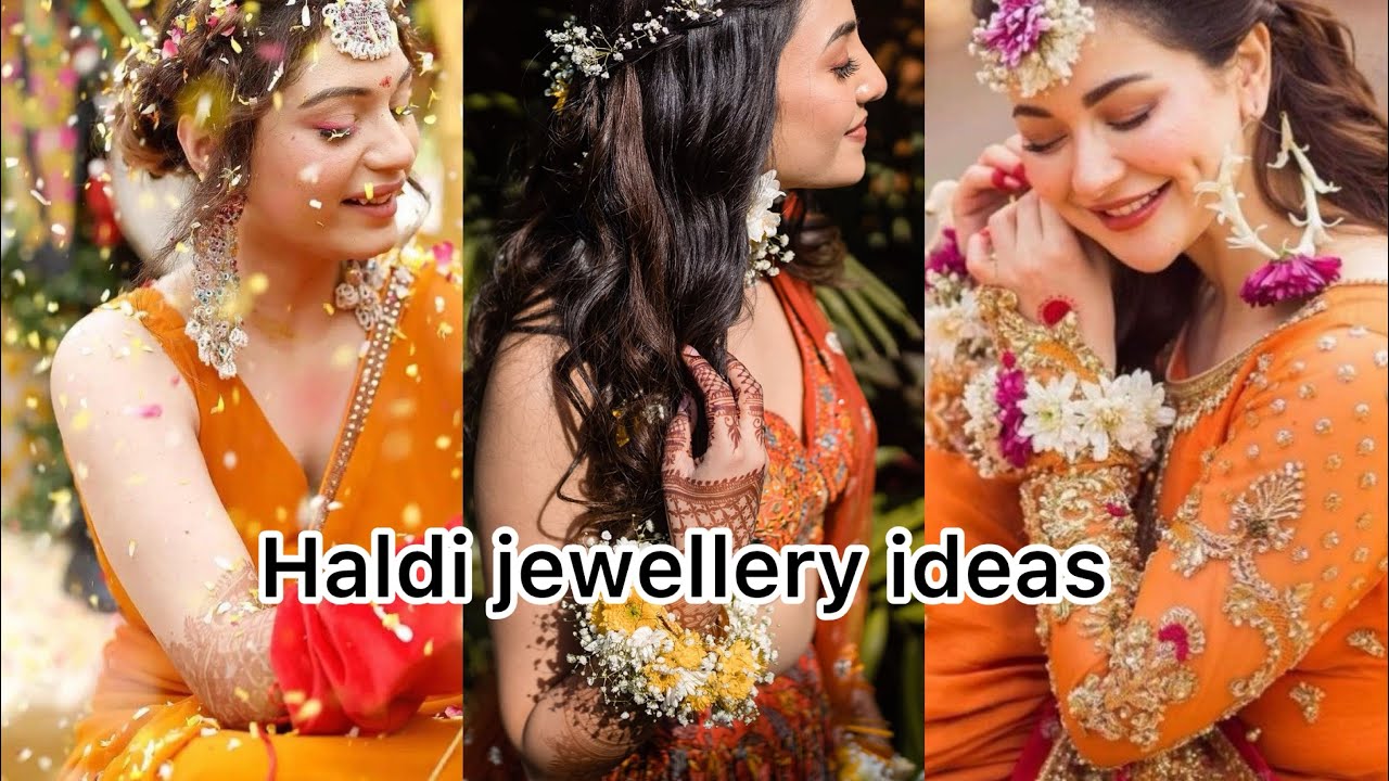 💛 Haldi Jewellery Ideas for Bride 2025 | Unique Floral & Trendy Haldi ...
