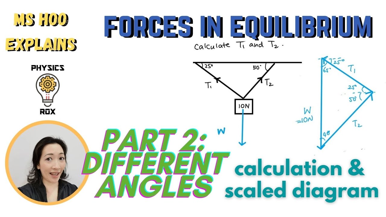 Forces In Equilibrium - Different angles - Calculation & scaled diagram ...
