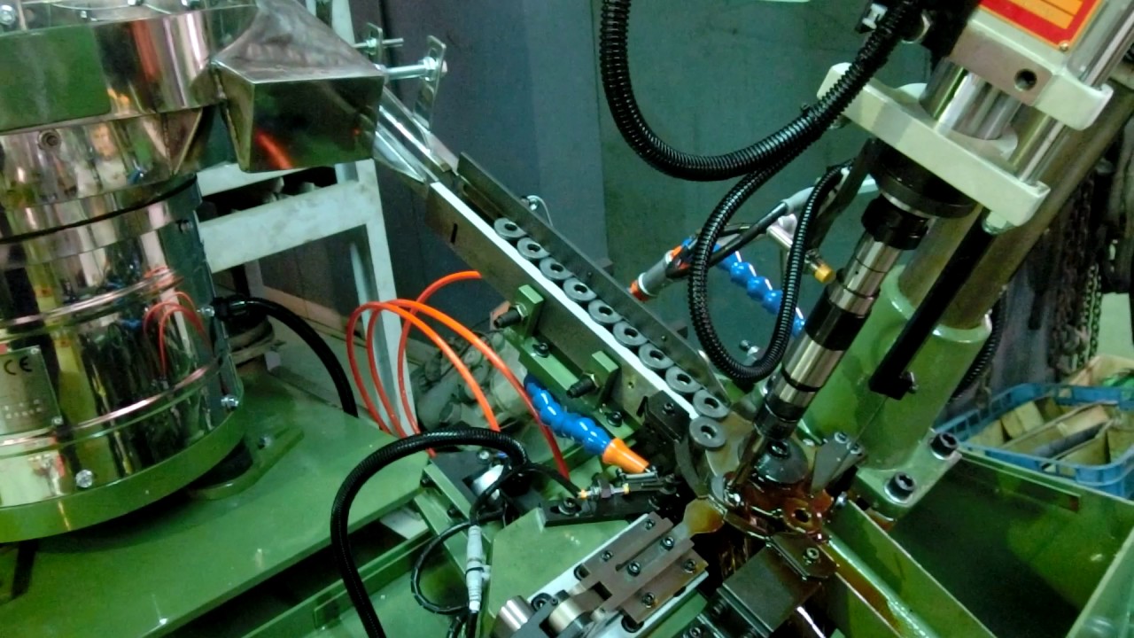 TRT auto tapping machine for Tube tapping - YouTube