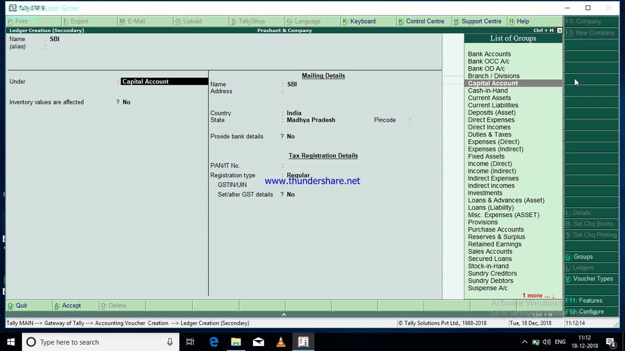 006 contra voucher entry in tally erp 9 - YouTube