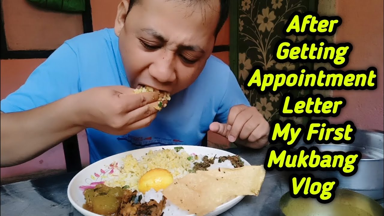 My First Mukbang || After getting Appointment Letter @DorendraSingha ...