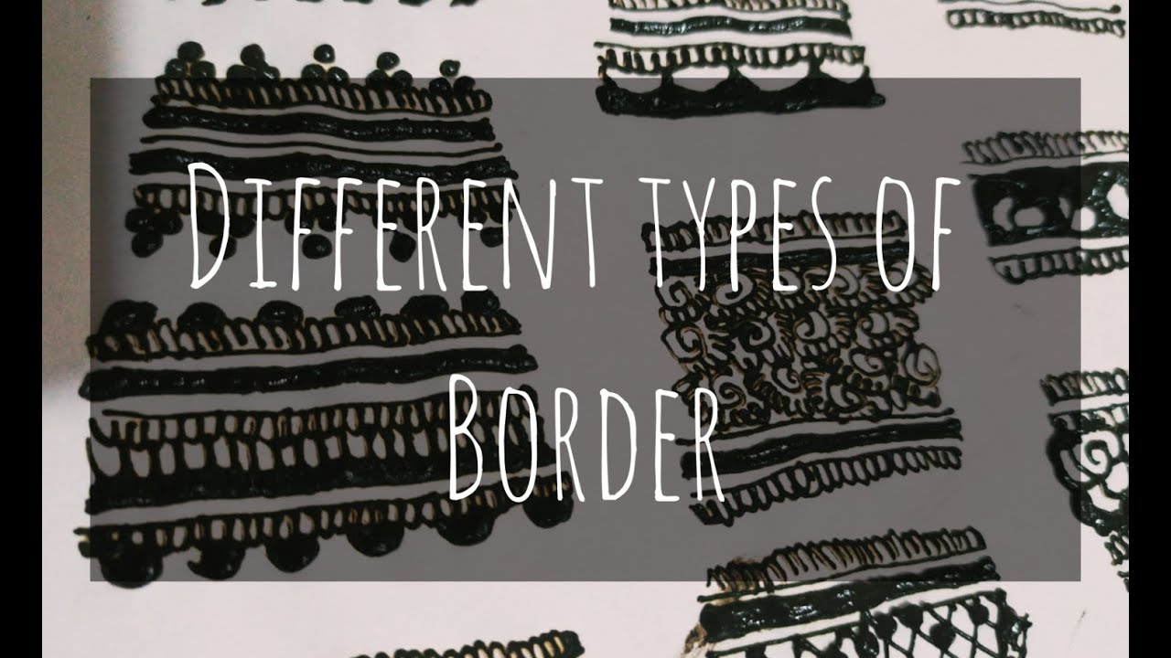 Different types of border |basic mehndi |simple mehndi designs - YouTube