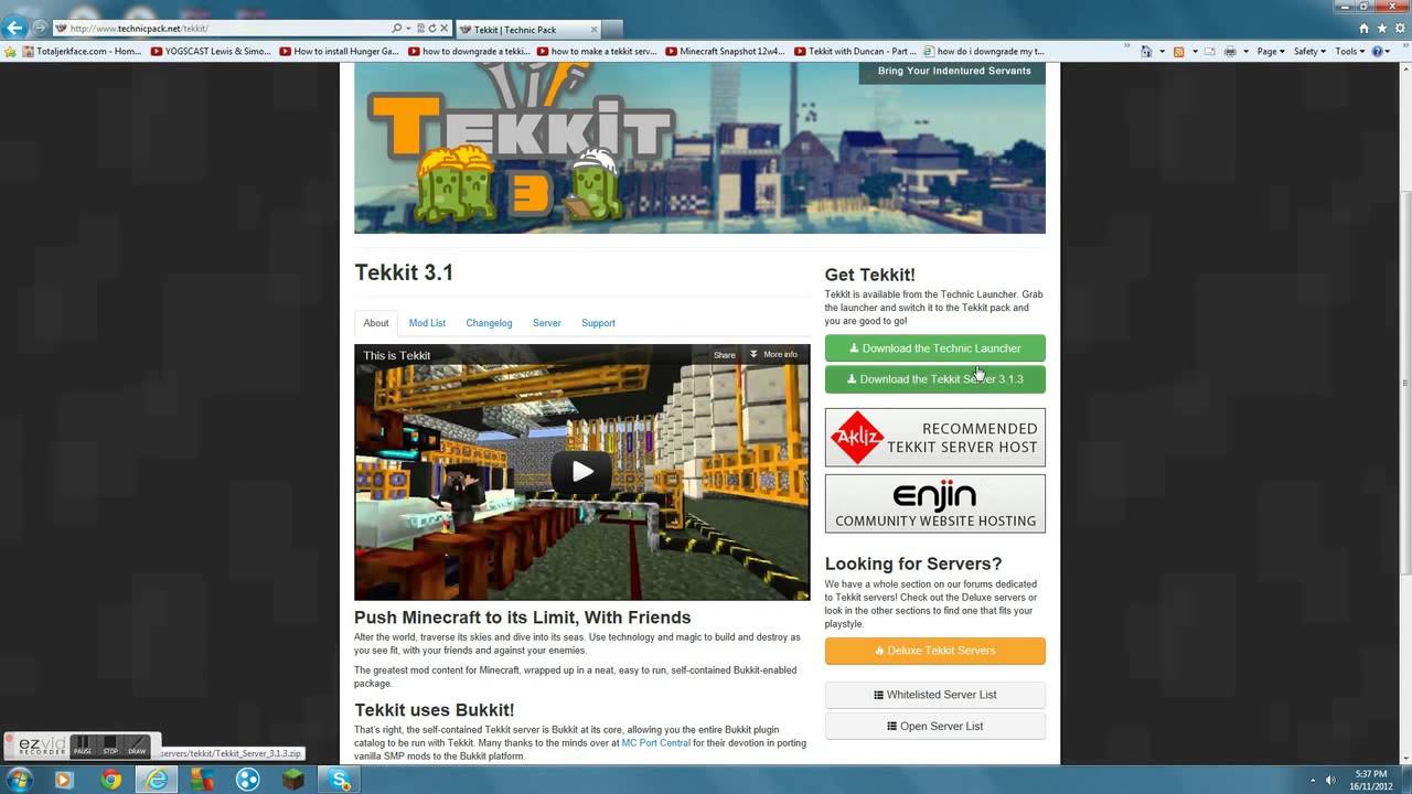 how to download tekkit - YouTube