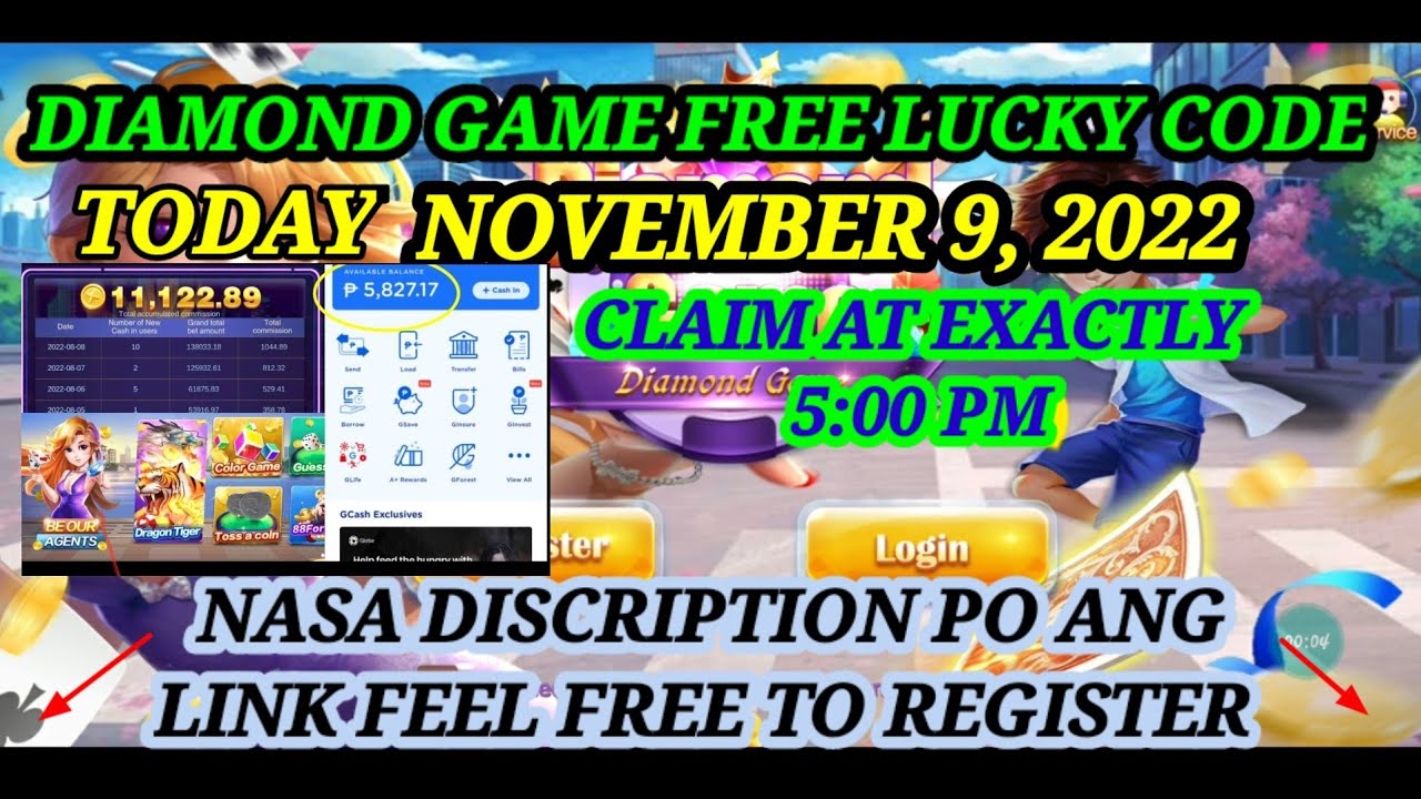 DIAMOND GAME FREE LUCKY CODE TODAY NOVEMBER 9, 2022 -CLAIM AT EXACTLY 5 ...