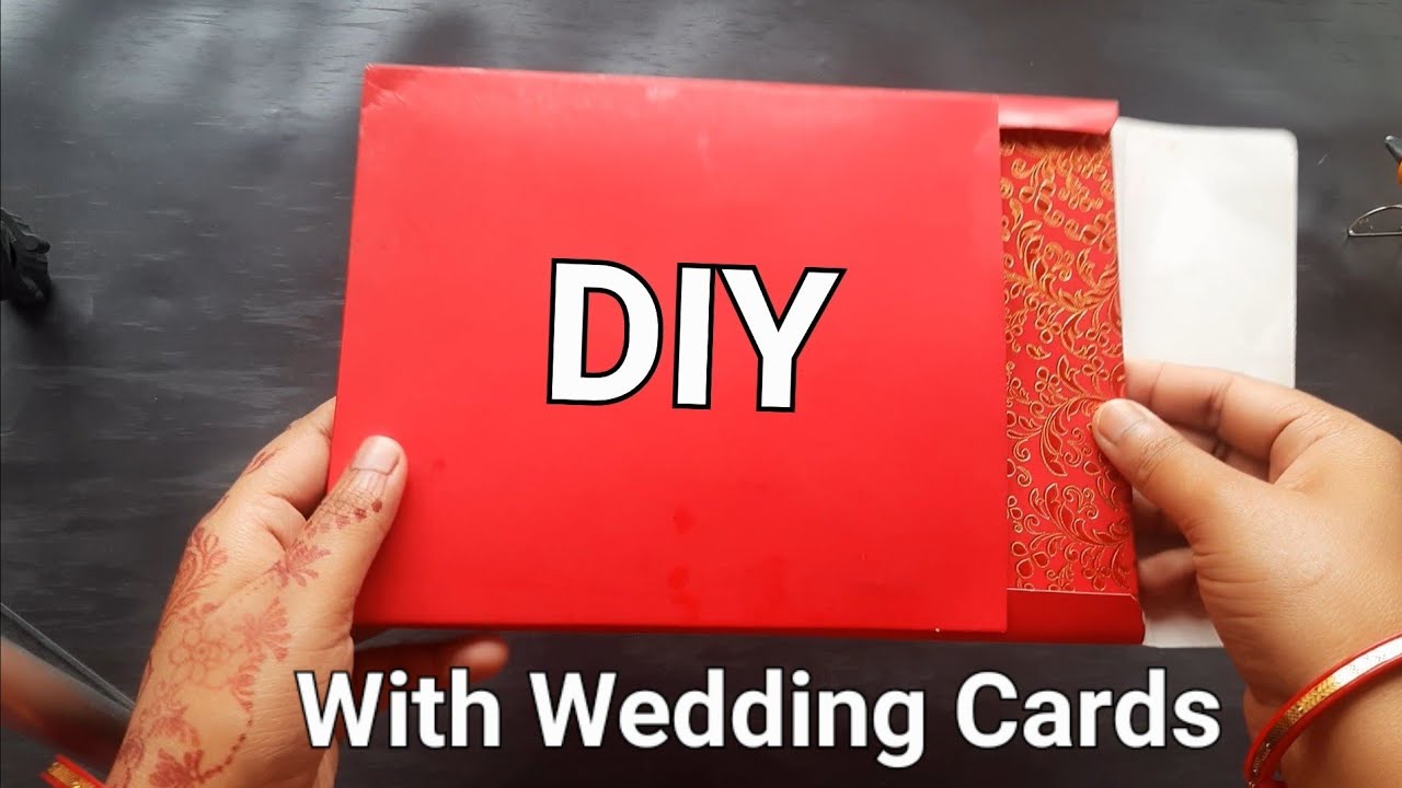 DIY Reuse Wedding Card | Home Decor from Old Wedding Cards - YouTube
