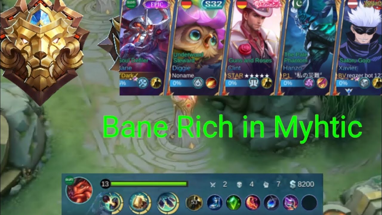 Bane Gameplay Bane try This Mage build For this season To rich mythical ...