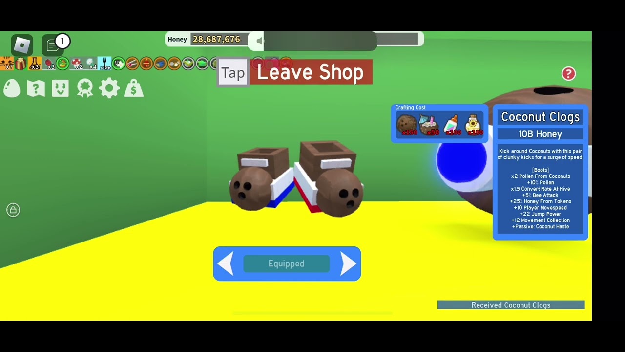 Coconut Clogs! Bee Swarm Simulator! - YouTube