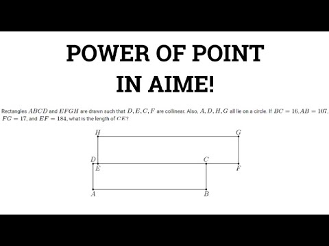 Solving AIME problems with Power of Point! - YouTube