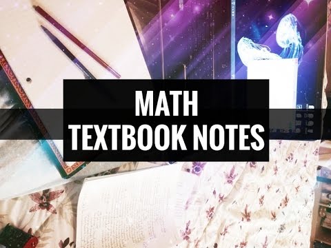 How to Take Notes: Math Textbooks - YouTube