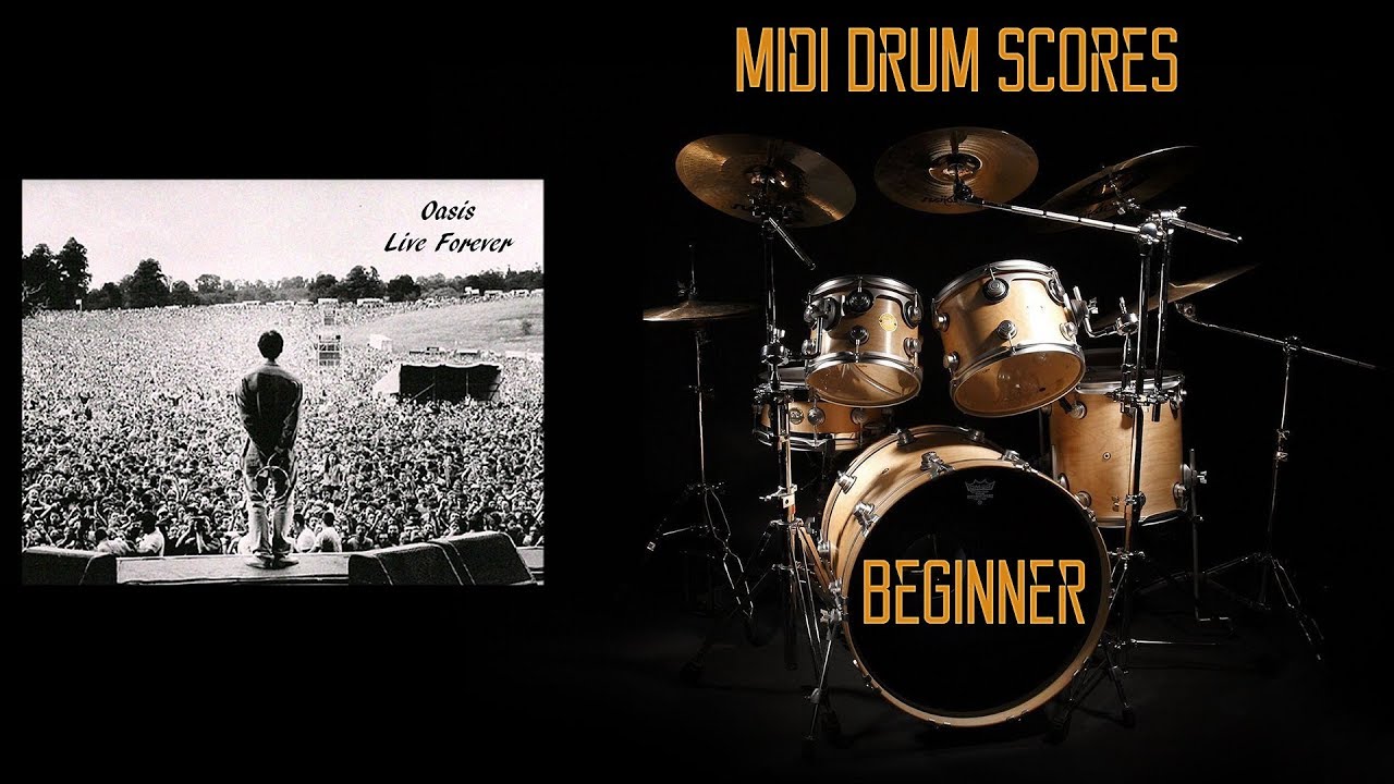 Learn to play Live Forever by Oasis on the Drums! - YouTube
