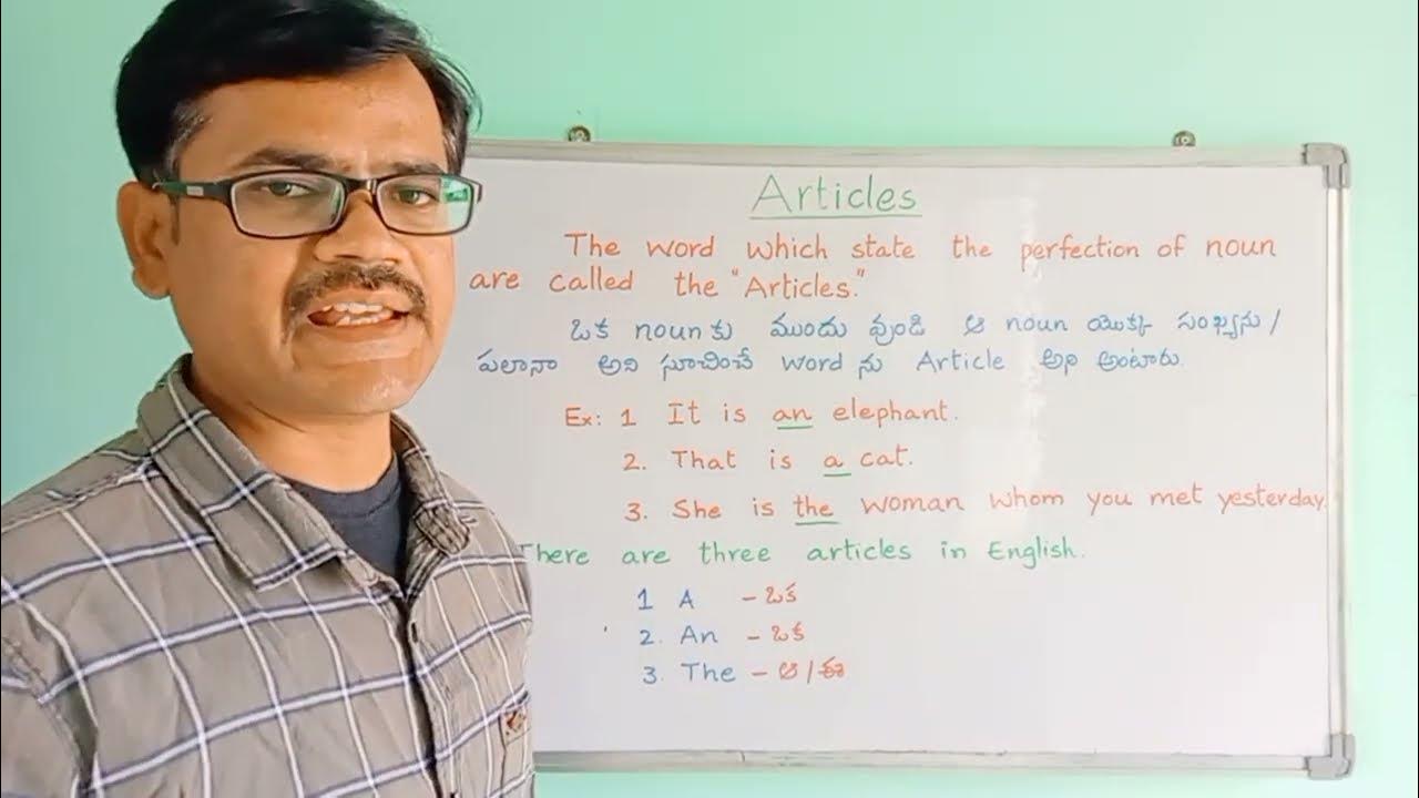 Articles#Types of Articles#englishgrammar#englishgrammarthroughtelugu# ...