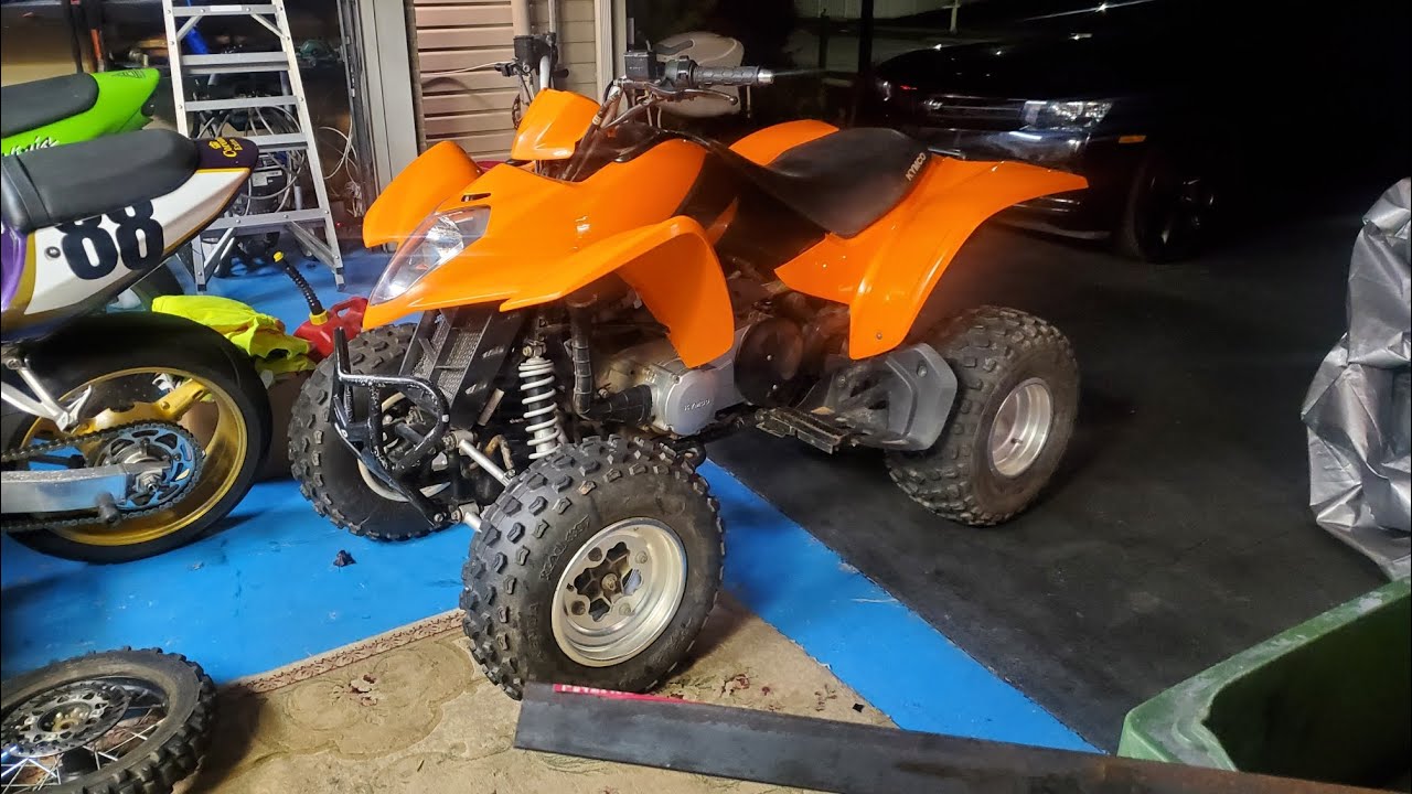 Kymco mongoose 270/300 quad atv oil change - YouTube