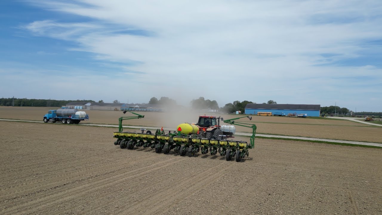 Busy Week - Dragging & Spraying Potatoes, Planting & Spraying Corn - YouTube