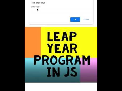 #JavaScript #Program to Check #Leap #Year Conditional Operator - YouTube