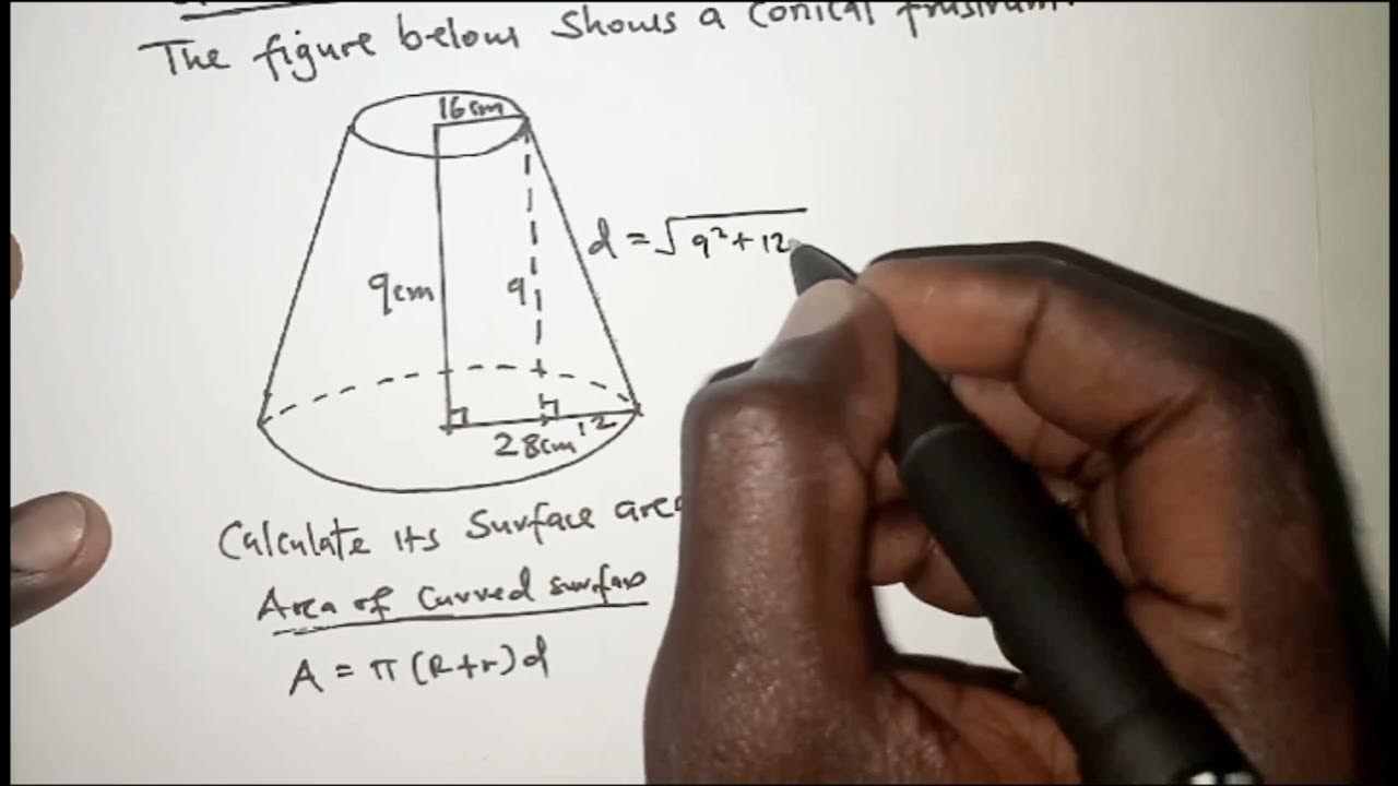 SURFACE AREA OF FRUSTUM - YouTube