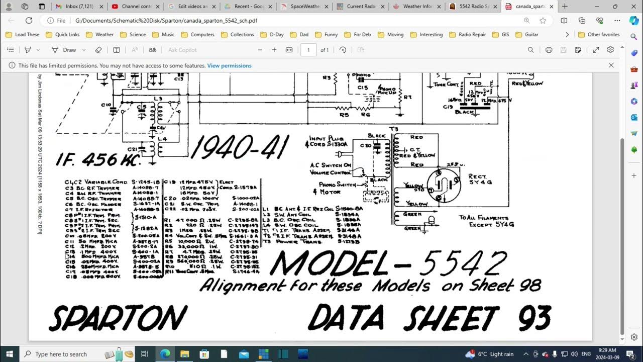 Canadian Spartan Model 5542 Radio Video #4 - Third Power Up Attempt - YouTube