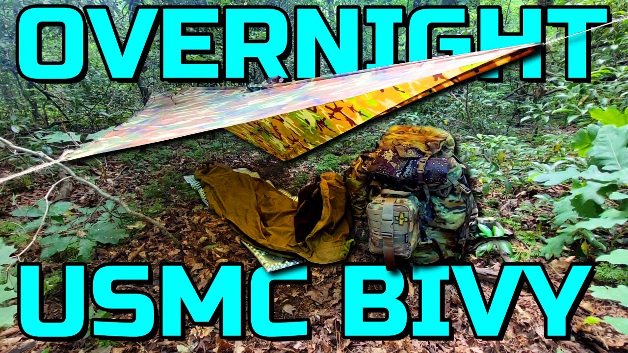 Bug Free Low Profile Overnight Camping Setup | USMC BIVVY | Scattered ...