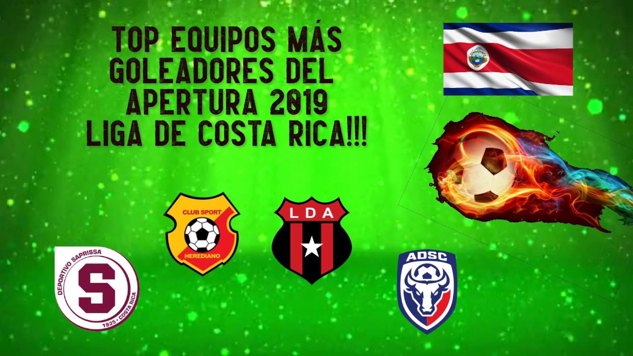 Top equipos más goleadores Torneo Apertura 2019 Liga Costa Rica ...