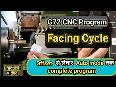 g72 facing program on cnc lathe || facing program on cnc lathe machine || cnc facing cycle - YouTube