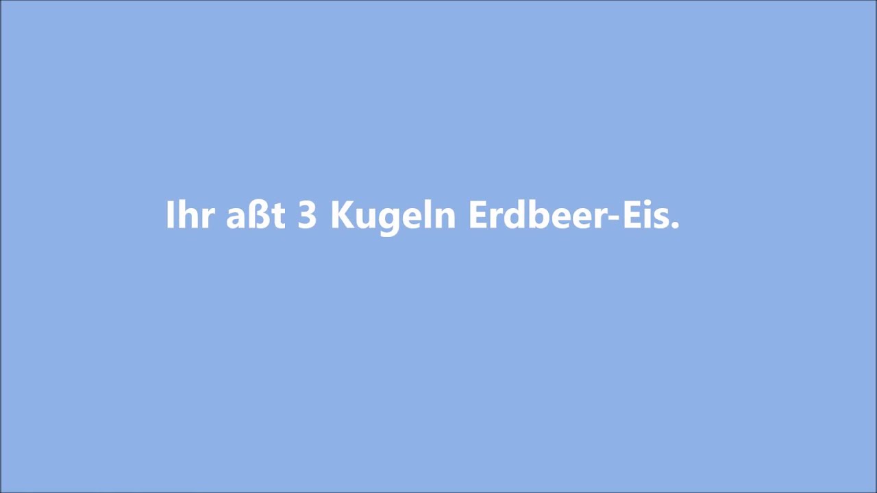 Lösung anhören: das Verb "essen" (Präteritum) - YouTube