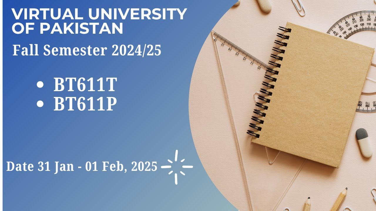 Virtual University of Pakistan | BT Subjects | Final Term Paper | 31 ...