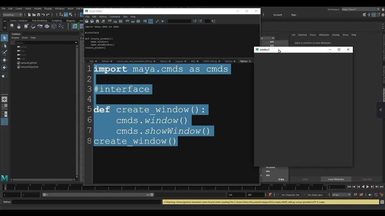Como crear tu propia ventana para botones en Python (Autodesk Maya) - #Scripting #1 🙂 - YouTube
