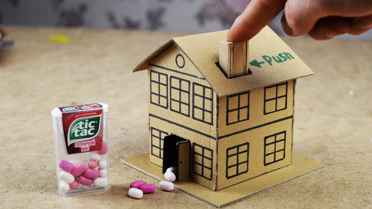 How to make tic tac Dispenser from Cardboard (mr. hotglue's family ...