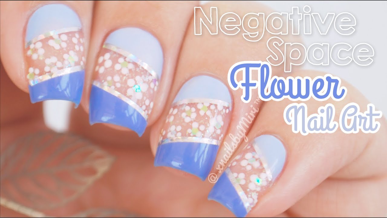 Negative Space Flower Nail Art || using the Mitty dotting tool - YouTube