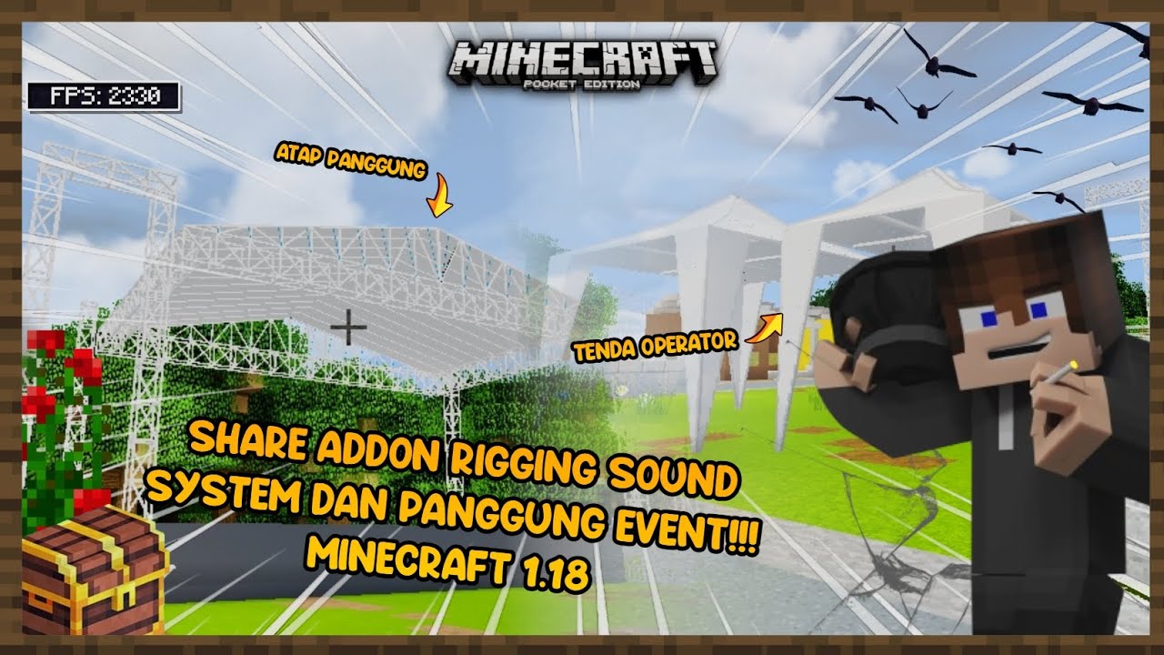 SHARE ADDON!!! - RIGGING - ATAP PANGGUNG - TENDA OPERATOR !! MINECRAFT ...