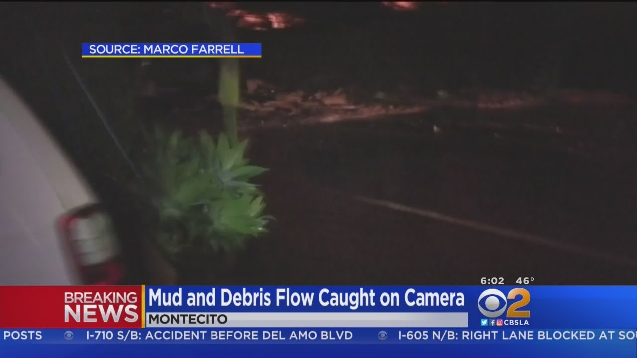 Caught On Video: Flash Flood Bears Down On Montecito - YouTube
