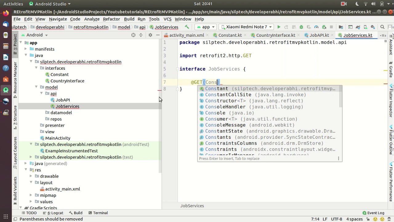 Android Application Development using Kotlin - 15 || Retrofit and HTTP Call - YouTube
