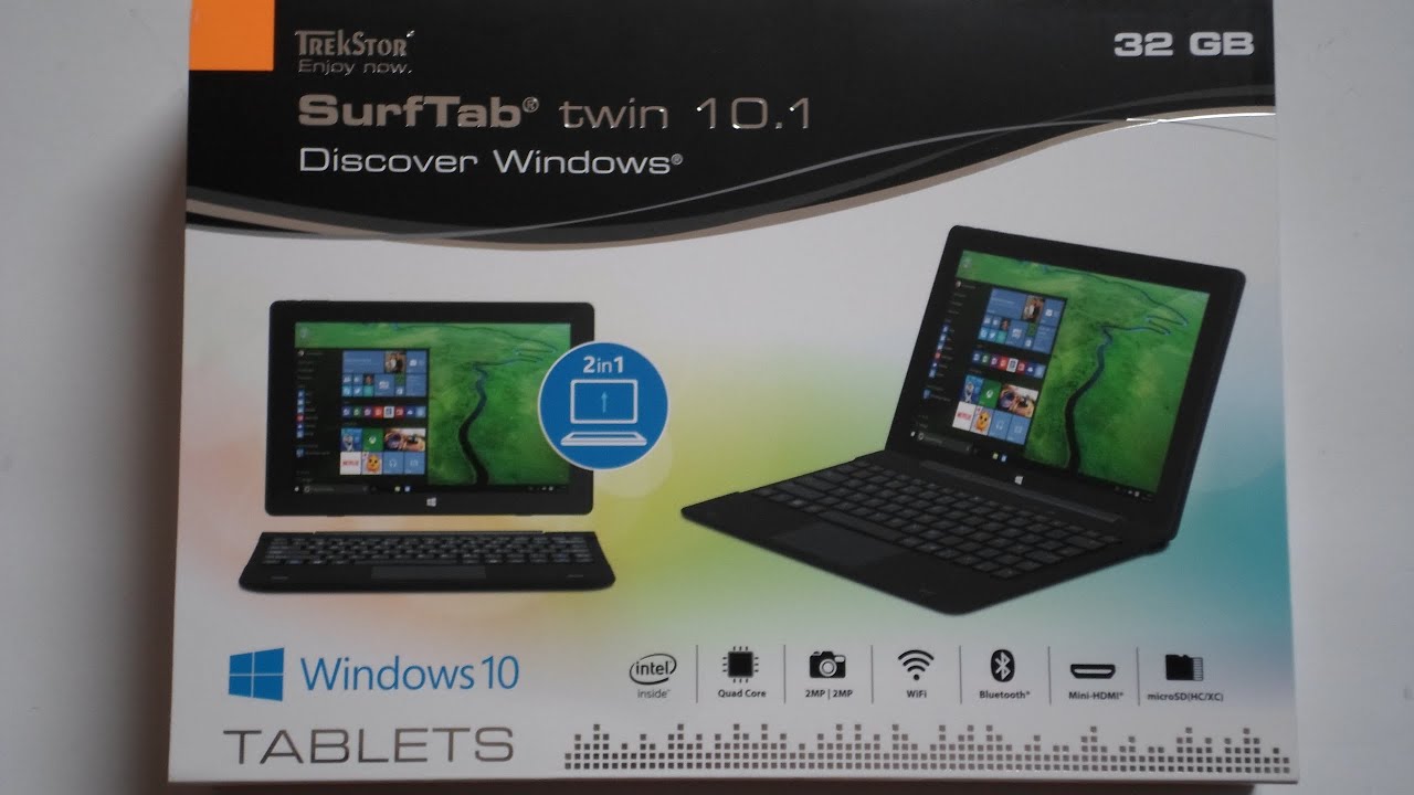 TrekStor SurfTab twin 10.1 Unboxing - german - YouTube